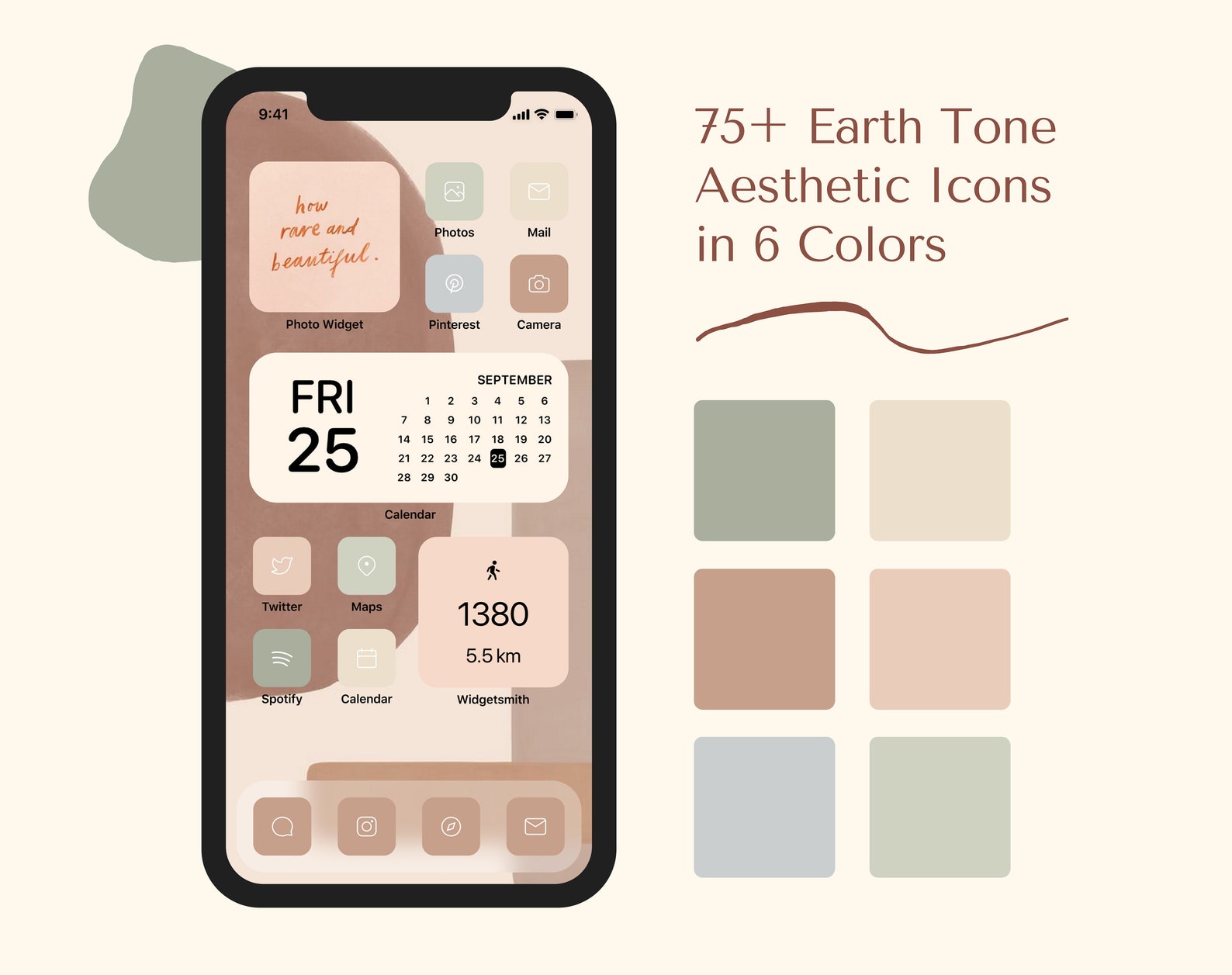 Ios 15 App Icons 450 Minimalist Icons Neutral Earth Tone | Etsy