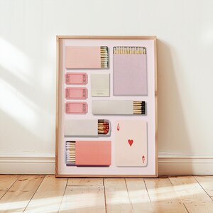 Pink Matchbox Poster Template – Printable Wall Art | Unique Birthday or ...