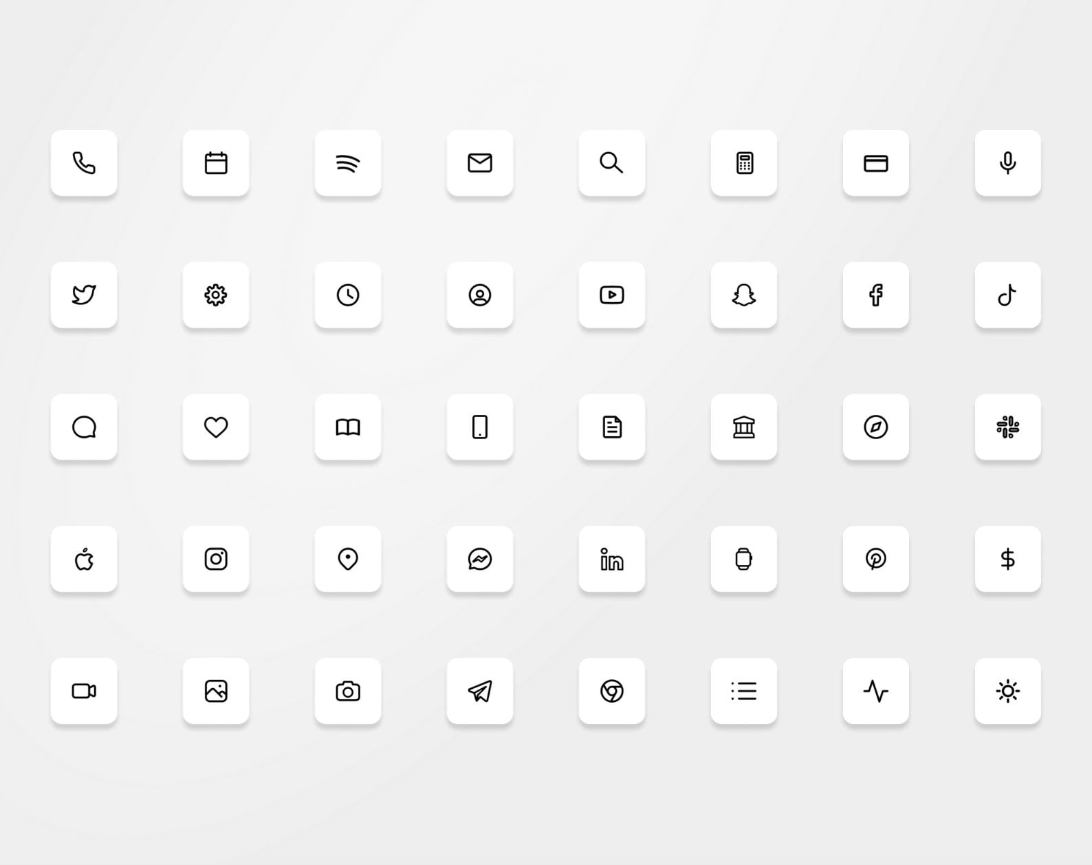 Ios 15 App Icons 75 Minimalist Light Theme Icons - Etsy
