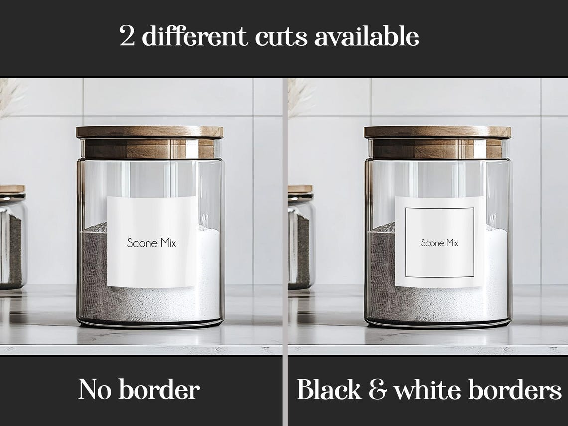 Printable Scone Mix Labels Recipe & Refill, 2-in-1 Pantry Stickers SVG ...