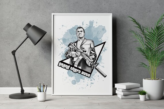 Michael From GTA Printable Poster by Takunart - Etsy