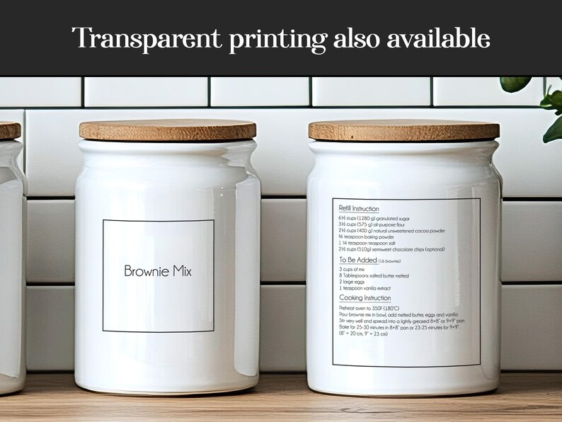 Printable Chocolate Cake Mix Labels Recipe & Refill, 2-in-1 Pantry ...