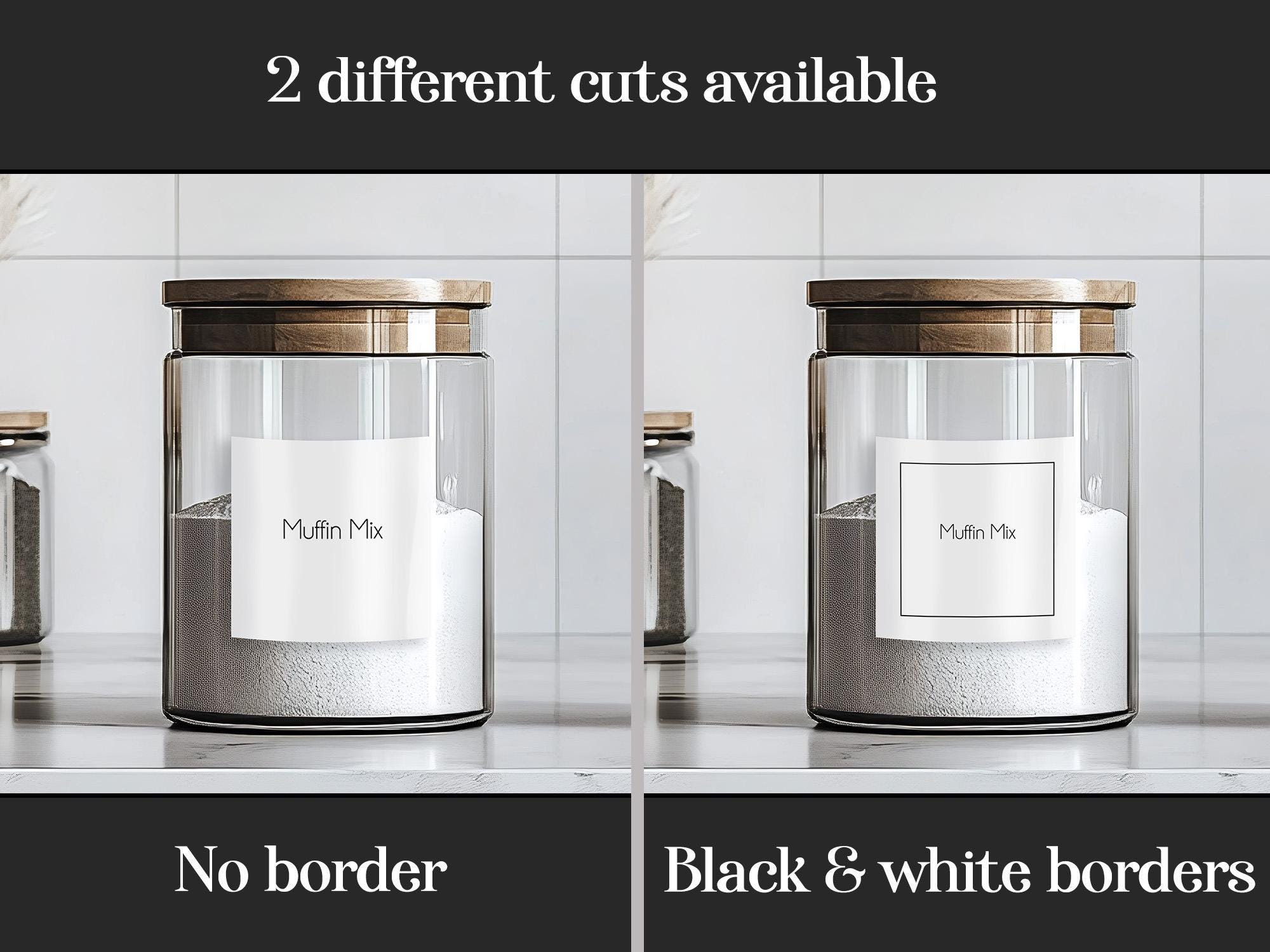 Printable Muffin Mix Labels Recipe & Refill, 2-in-1 Pantry Stickers SVG ...