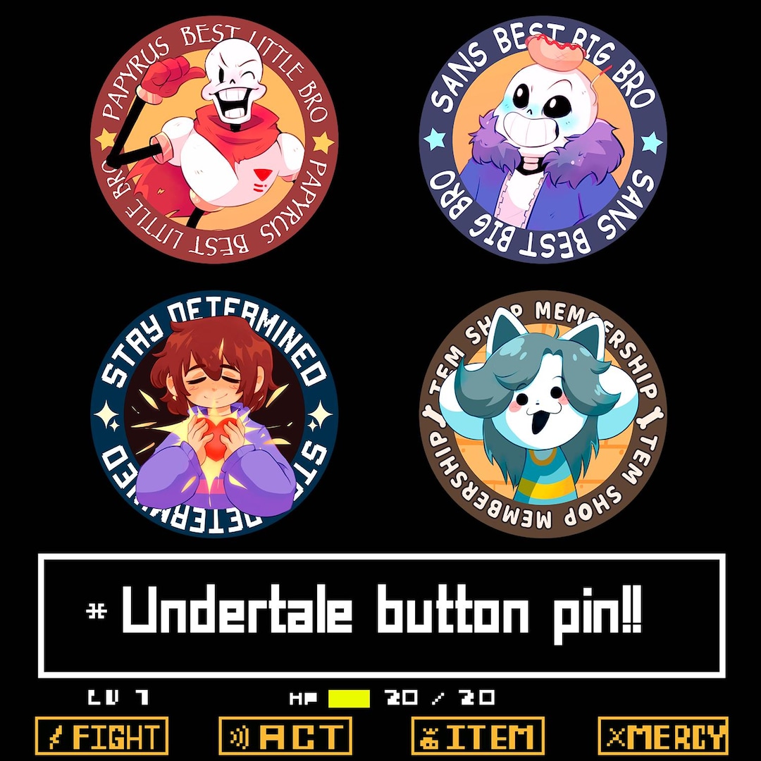 Undertale Button Pin - Etsy