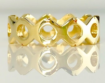 Xoxo Gold Ring - Etsy