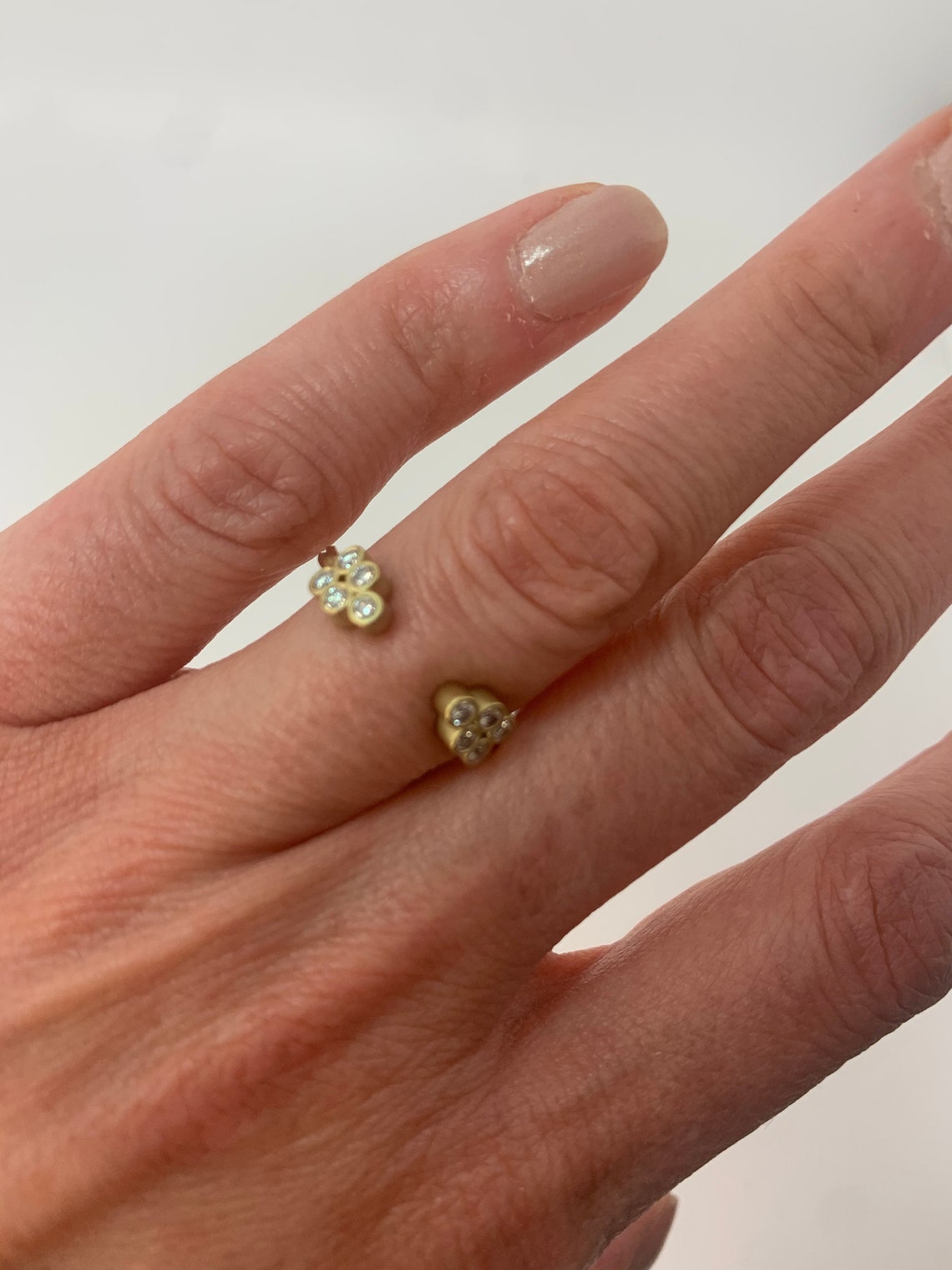 14K Gold and Diamond Open Cluster Ring. 14K Gold and Diamond - Etsy
