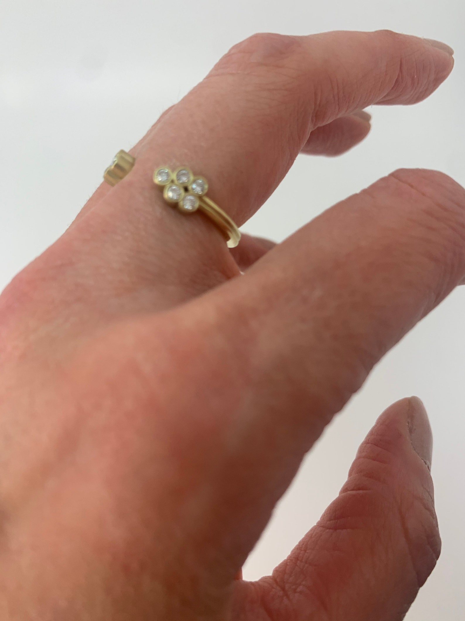 14K Gold and Diamond Open Cluster Ring. 14K Gold and Diamond Open ...