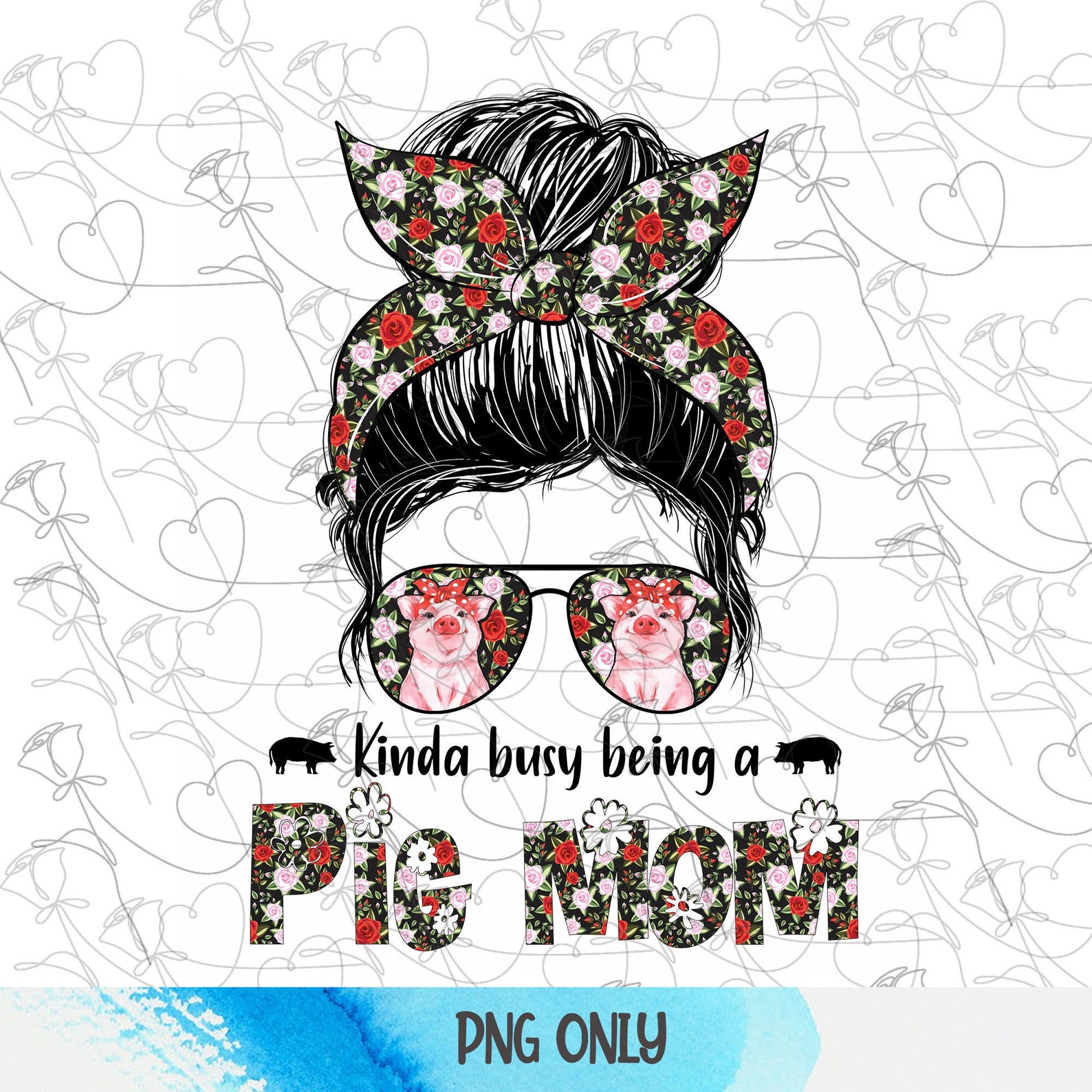 Kinda Busy Being A Pie Mom png Pie Mom png Mom life png Pig | Etsy