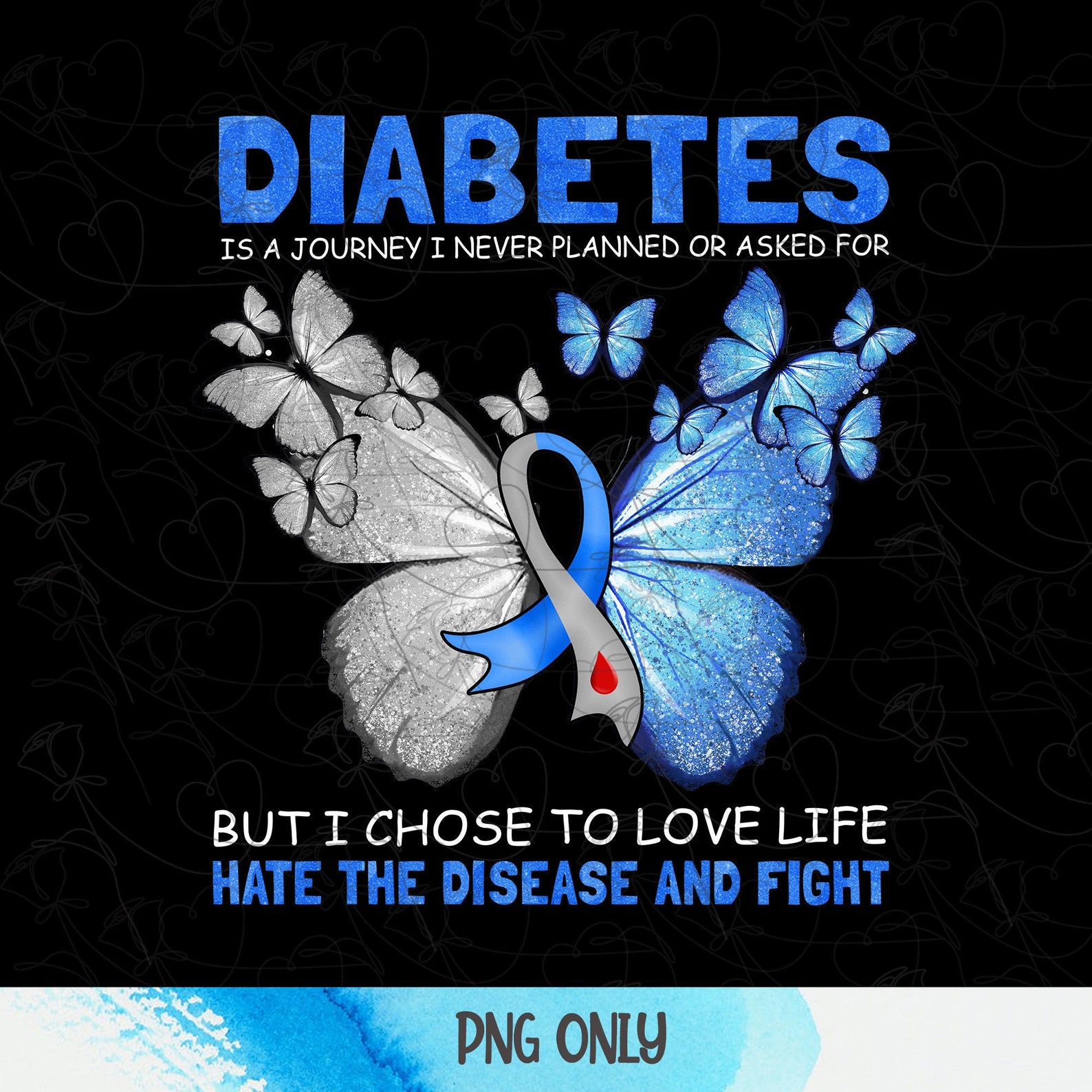 Diabetes png Diabetes Awareness png Butterfly png Diabetes | Etsy