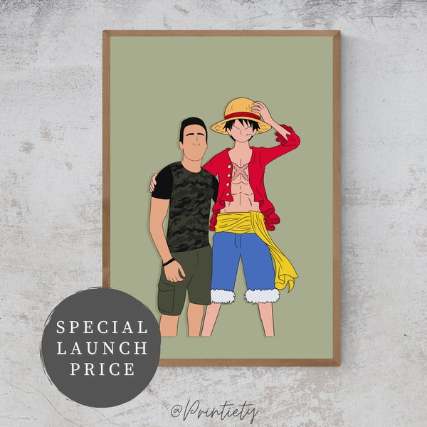 Custom One Piece Anime Portrait - Etsy