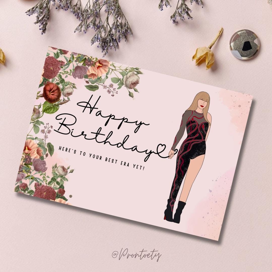 Taylor Swift Birthday Card, Eras Tour: Reputation - Etsy