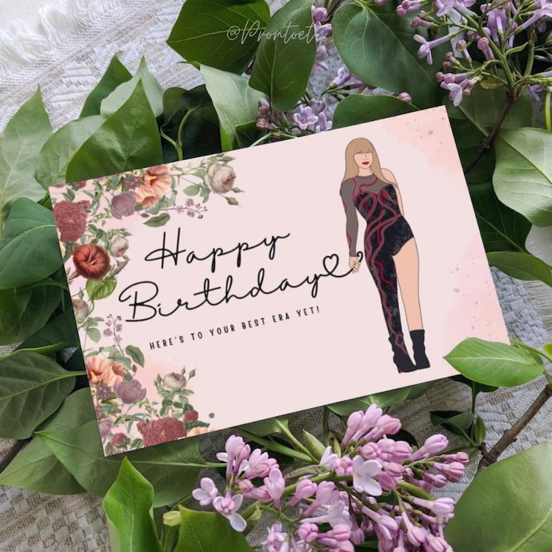 Taylor Swift Birthday Card, Eras Tour: Reputation - Etsy