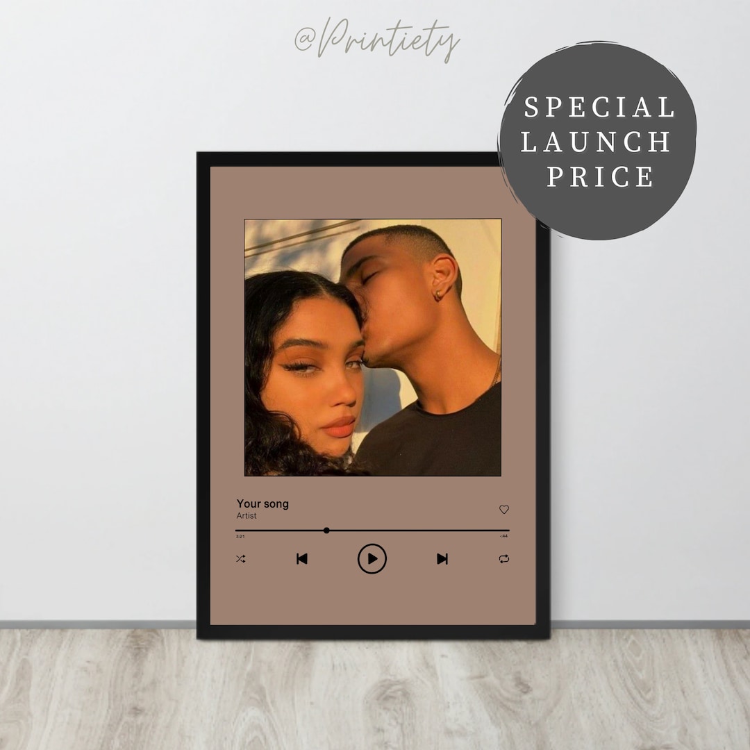 Custom Spotify Print Your Photo, Your Song ONLY DIGITAL PRODUCT - Etsy