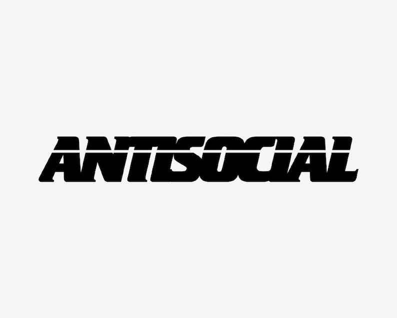 Anti Social Vinyl Decal - Etsy