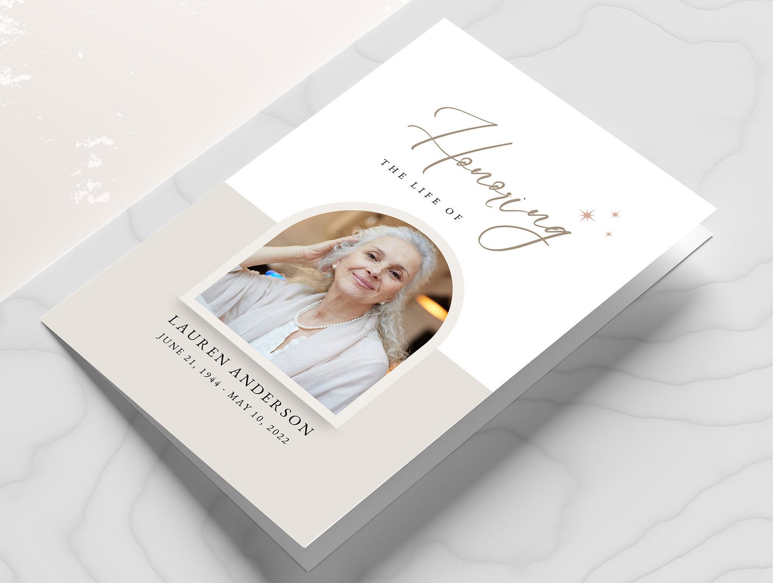 Simple Funeral Program Template, Obituary Template, Memorial Program ...