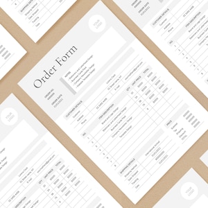 Custom Order Form Template Editable Order Form Printable - Etsy