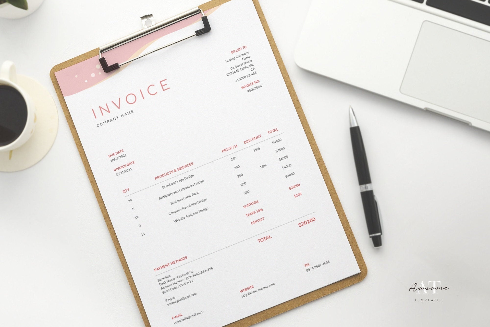 Free pretty girly templates for invoices - mobfert