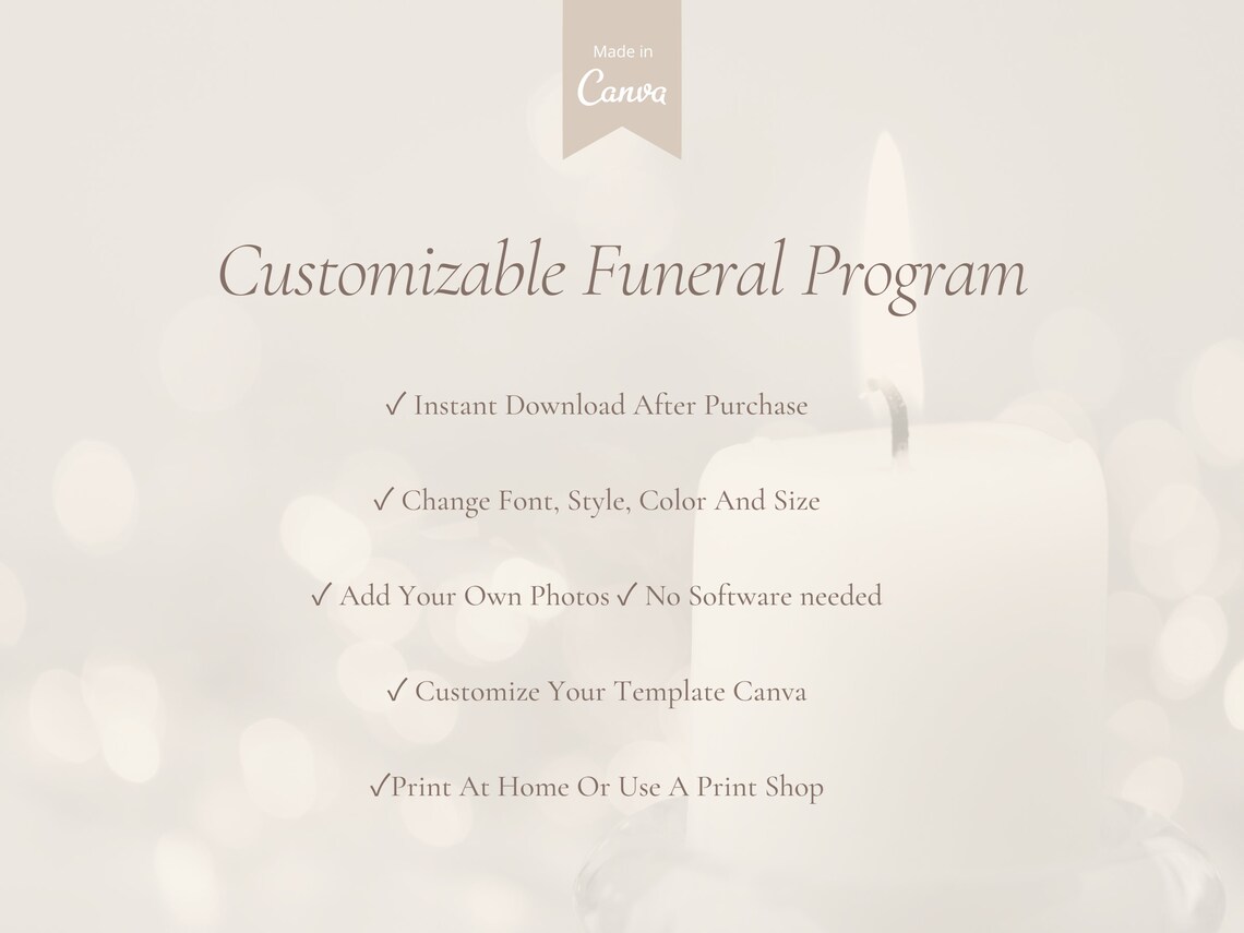 Simple Funeral Program Template, Obituary Template, Memorial Program ...