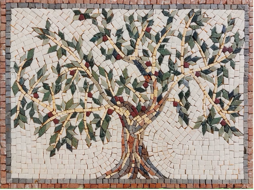 Handmade Olive Tree Mosaic Wall Art - Etsy