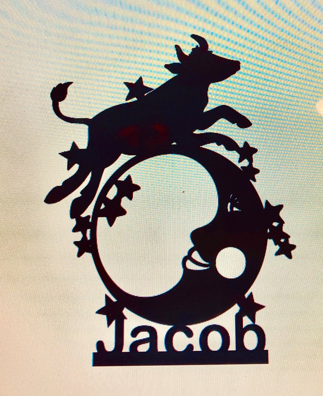Personalized Cow Jumping Over the Moon Indoor Metal Sign - Comes in ANY ...