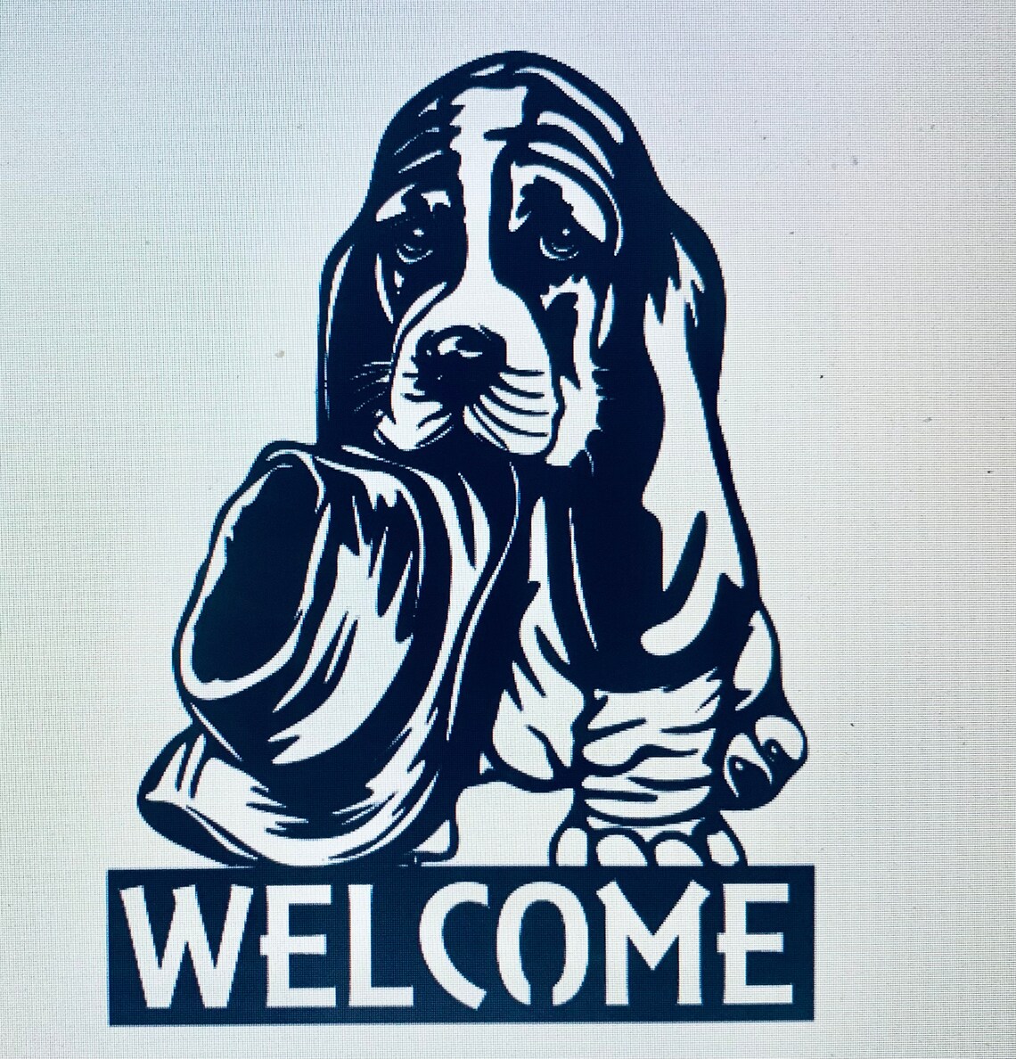 Basset Hound Metal Welcome Sign or Yard Stake Sign Any Color - Etsy UK