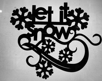 Let It Snow Metal Sign - Etsy