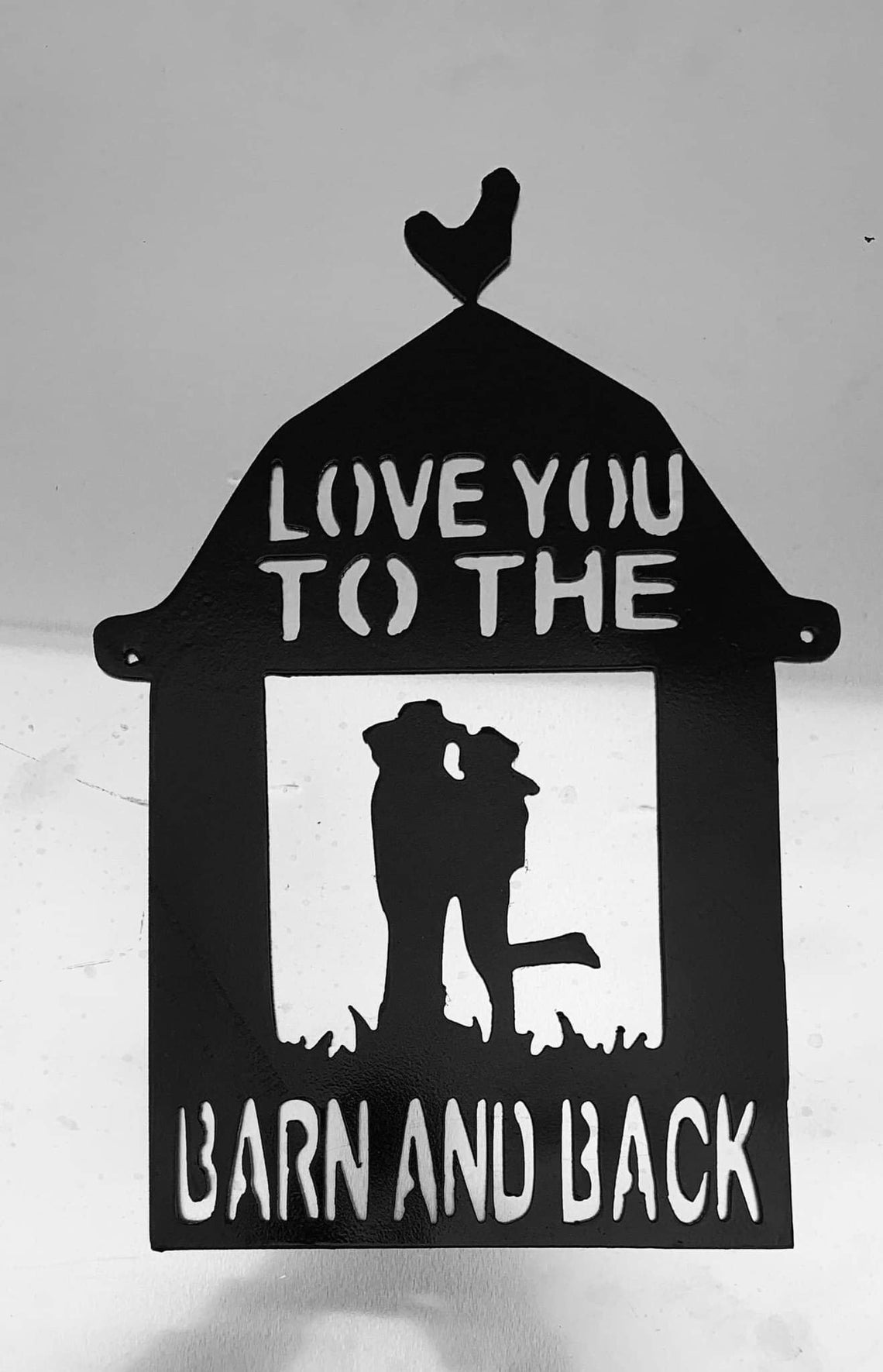 Love You to the Barn and Back Metal Hanging Sign or Yard Stake | Etsy