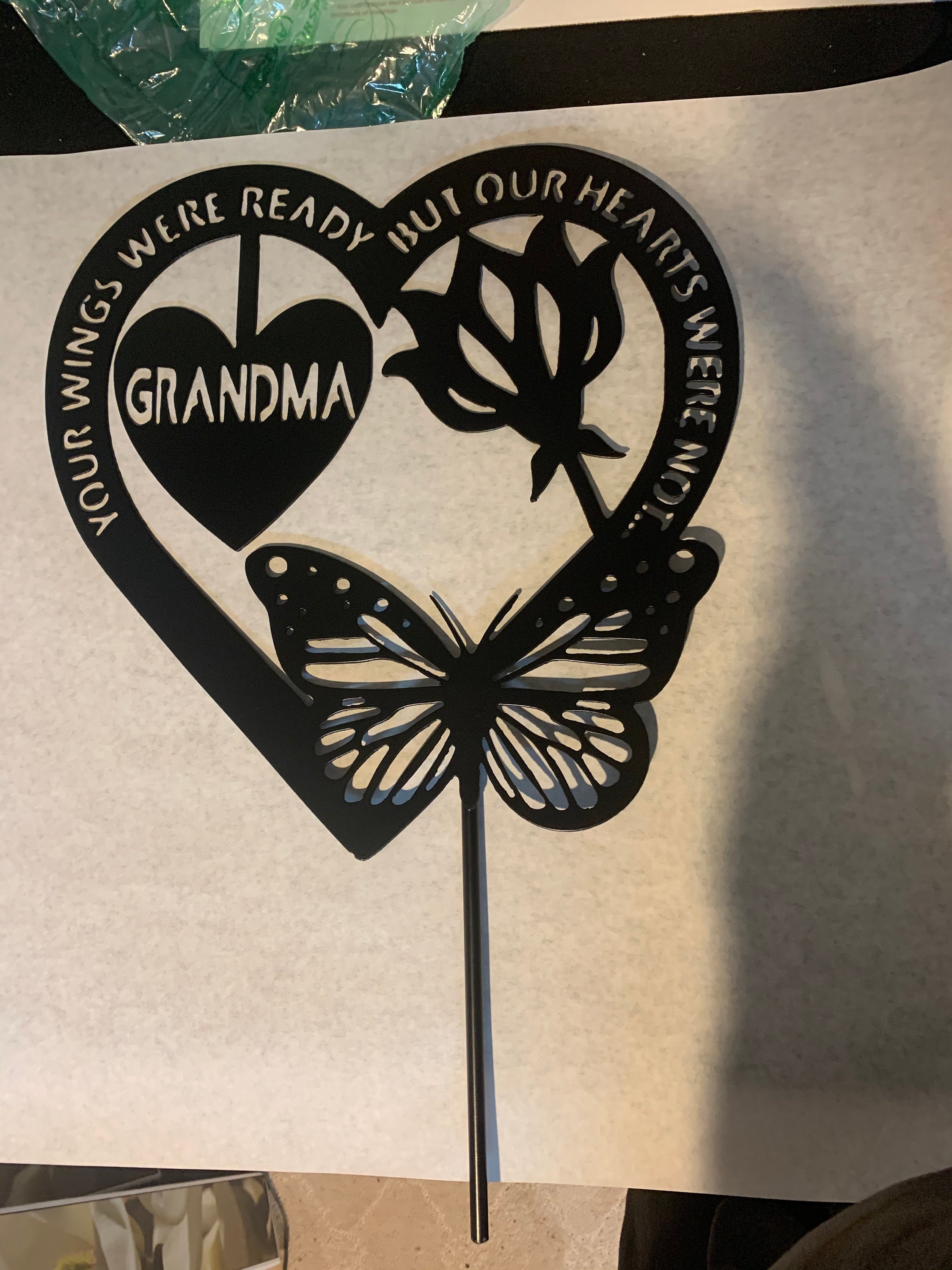 Personalized Grave Memorial Metal Sign on a Stake Comes | Etsy