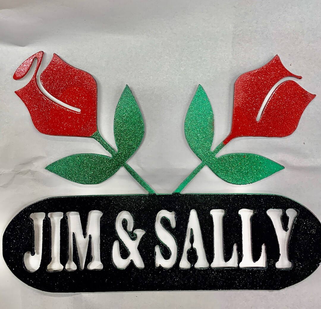Personalized Roses Metal Sign - Etsy