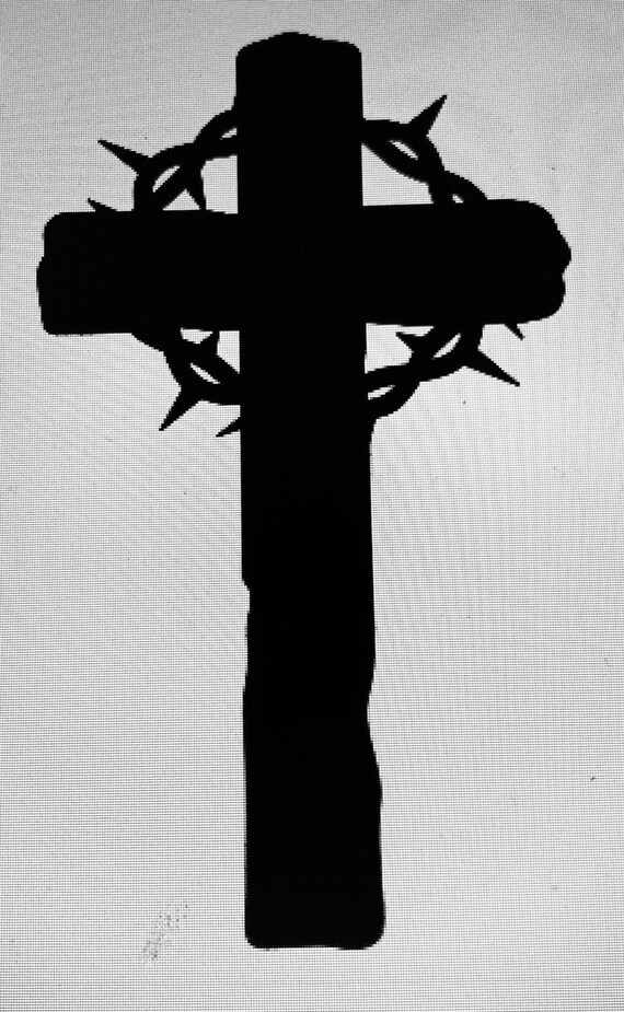 Easter Cross With Thorns Metal Hanging Sign or Yard Stake Sign - Etsy