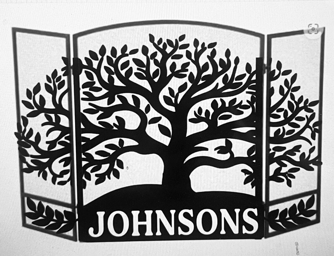 Tree of Life Fireplace Screen - Can Be Personalized or Not Personalized ...