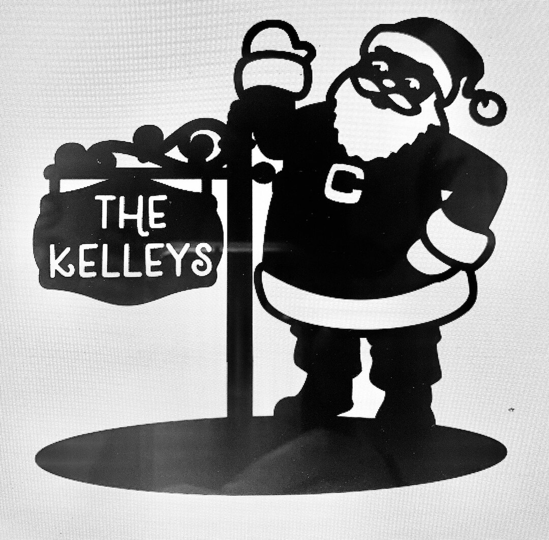 Personalized Santa Name or Address Metal Hanging Sign or Yard Stake ...