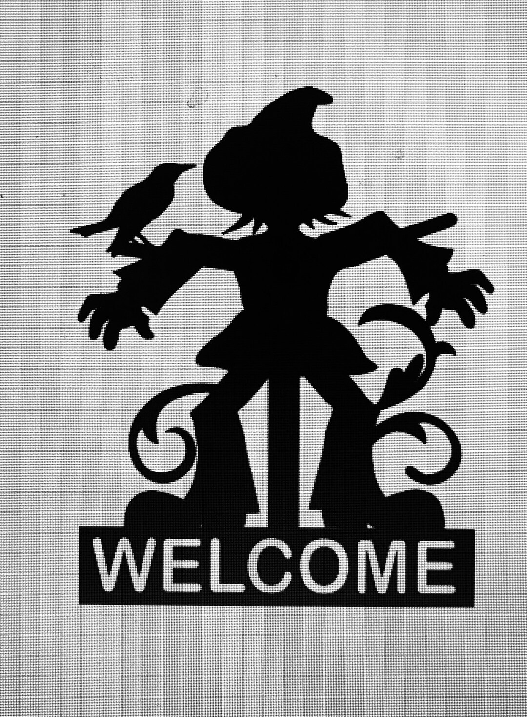 Personalized or Plain Scarecrow Fall or Halloween Metal Sign or Yard ...