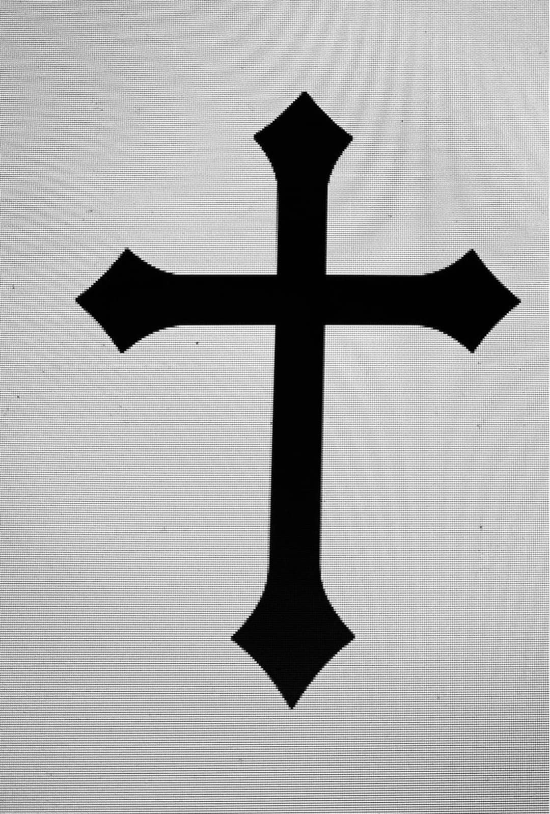 Pointy Cross Metal Hanging Sign or Yard Stake Sign - Can Be ...