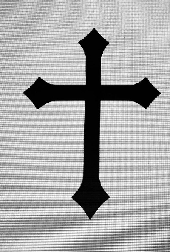 Pointy Cross Metal Hanging Sign or Yard Stake Sign Can Be | Etsy