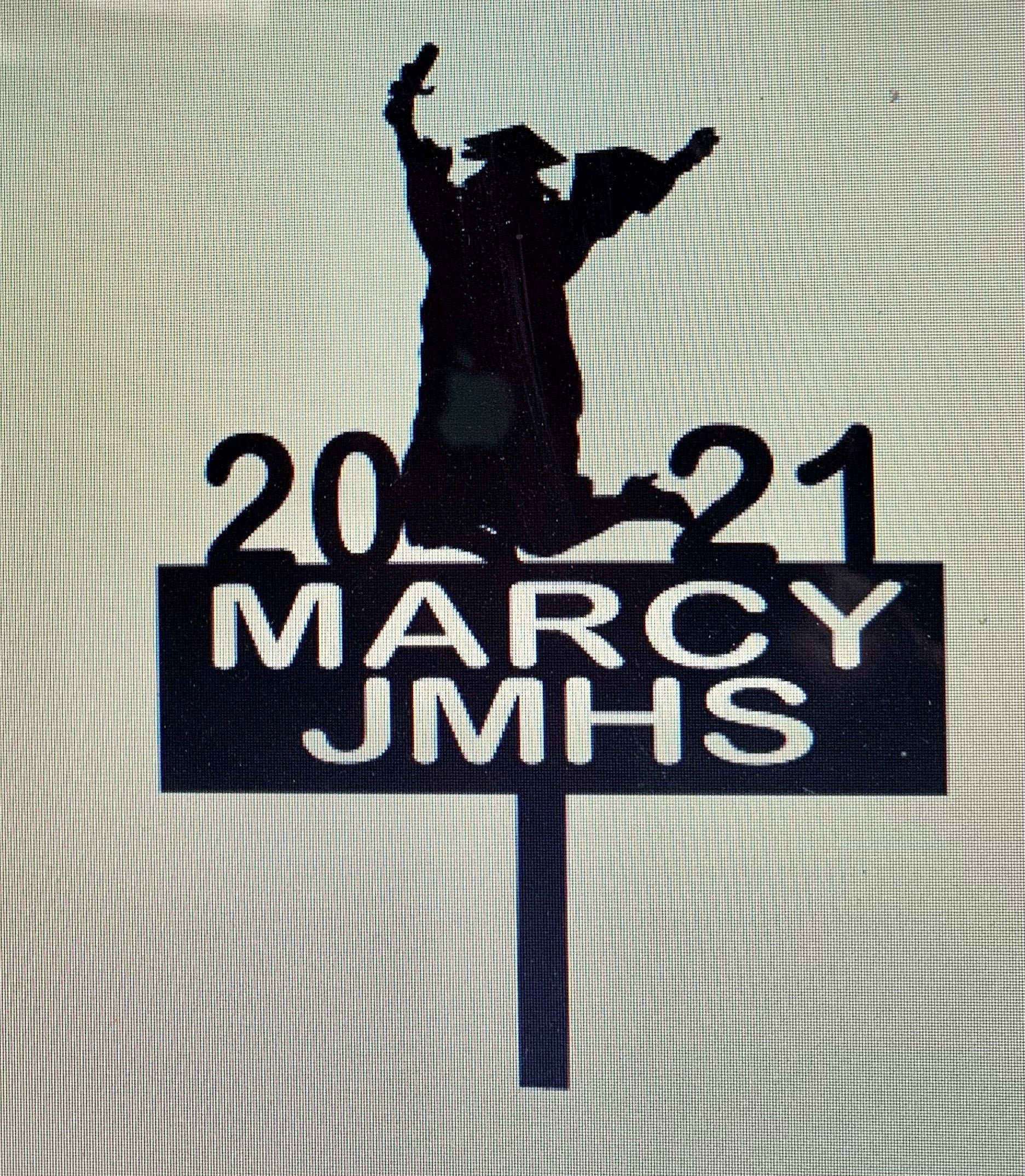 Personalized High School or College Metal Graduation Sign or Yard Stake ...