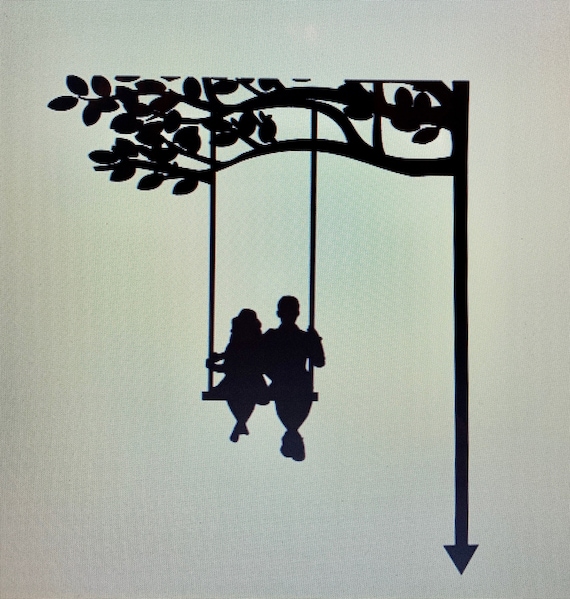 Couple on A Swing Metal Yard Sign or Stake - Etsy