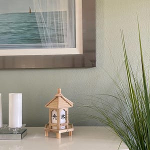 Shoji Lamp, Japanese Lantern Lamp. Mini Gazebo - Etsy