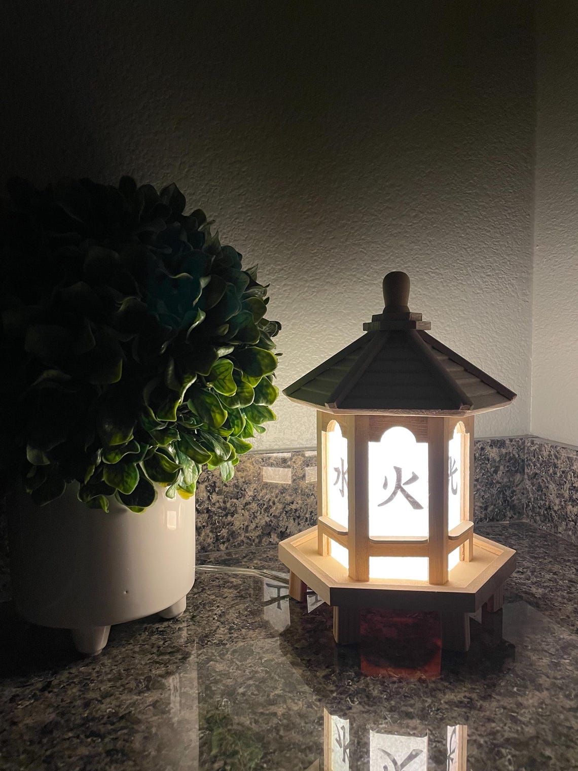 Shoji Lamp, Japanese Lantern Lamp. Mini Gazebo - Etsy
