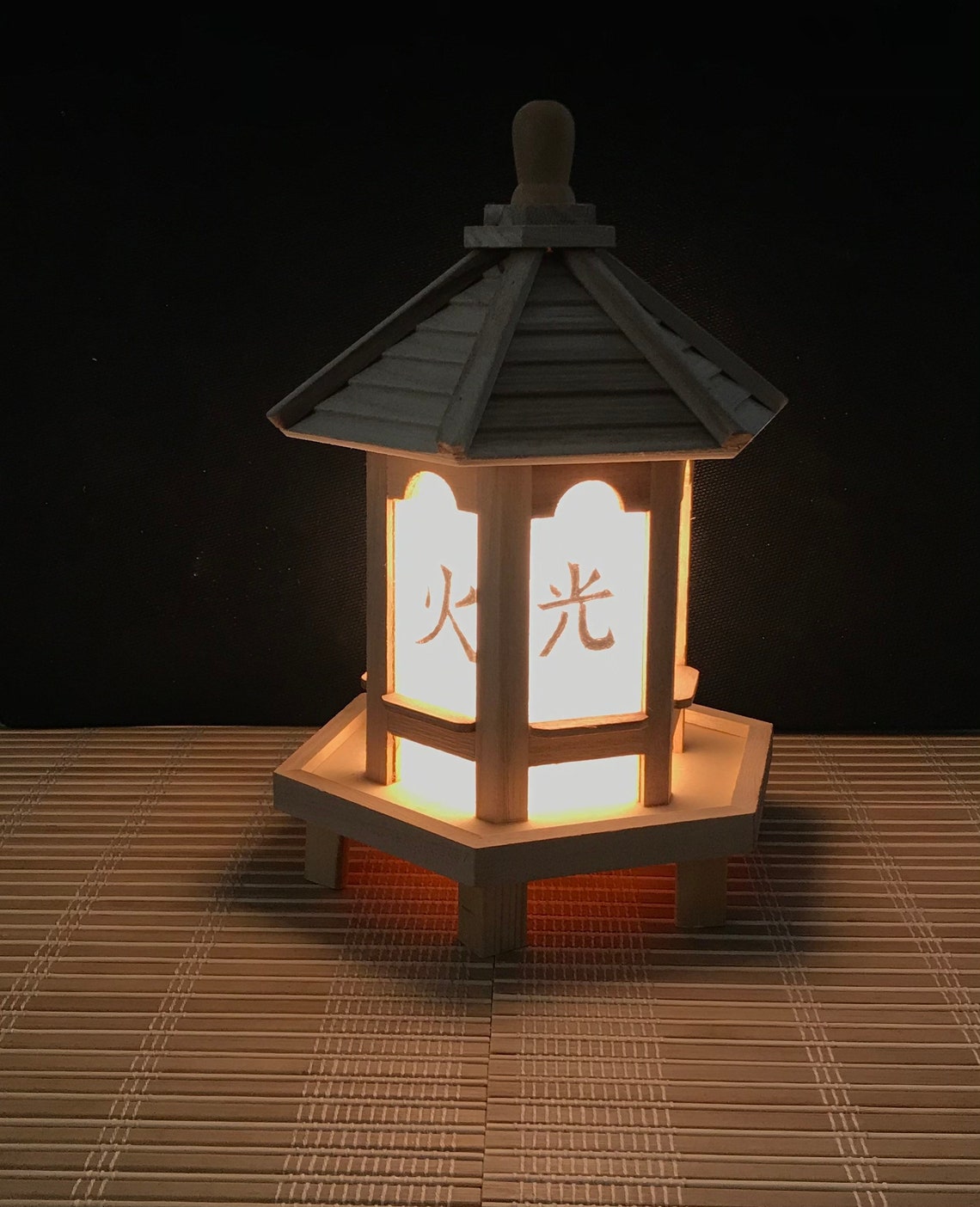 Shoji Lamp Japanese Lantern Lamp. Mini Gazebo - Etsy
