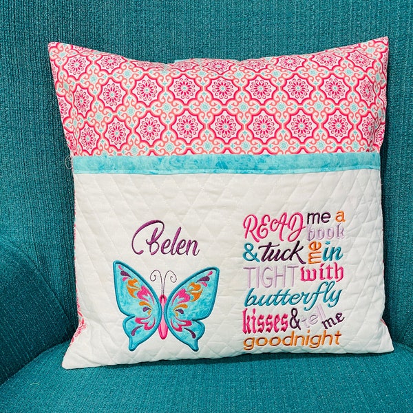 Reading Pillow Embroidery Designs - Etsy