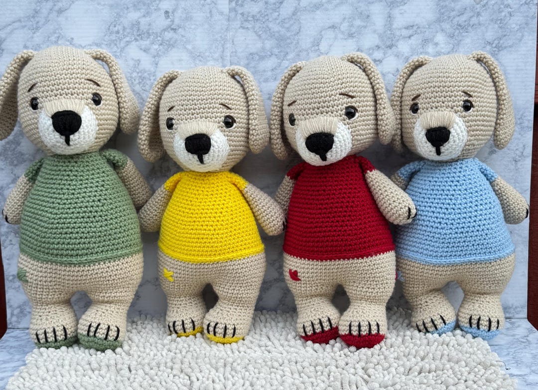 Crochet Stuffed Dog/handmade Crochet Dog/baby Shower Gifts/newborn ...