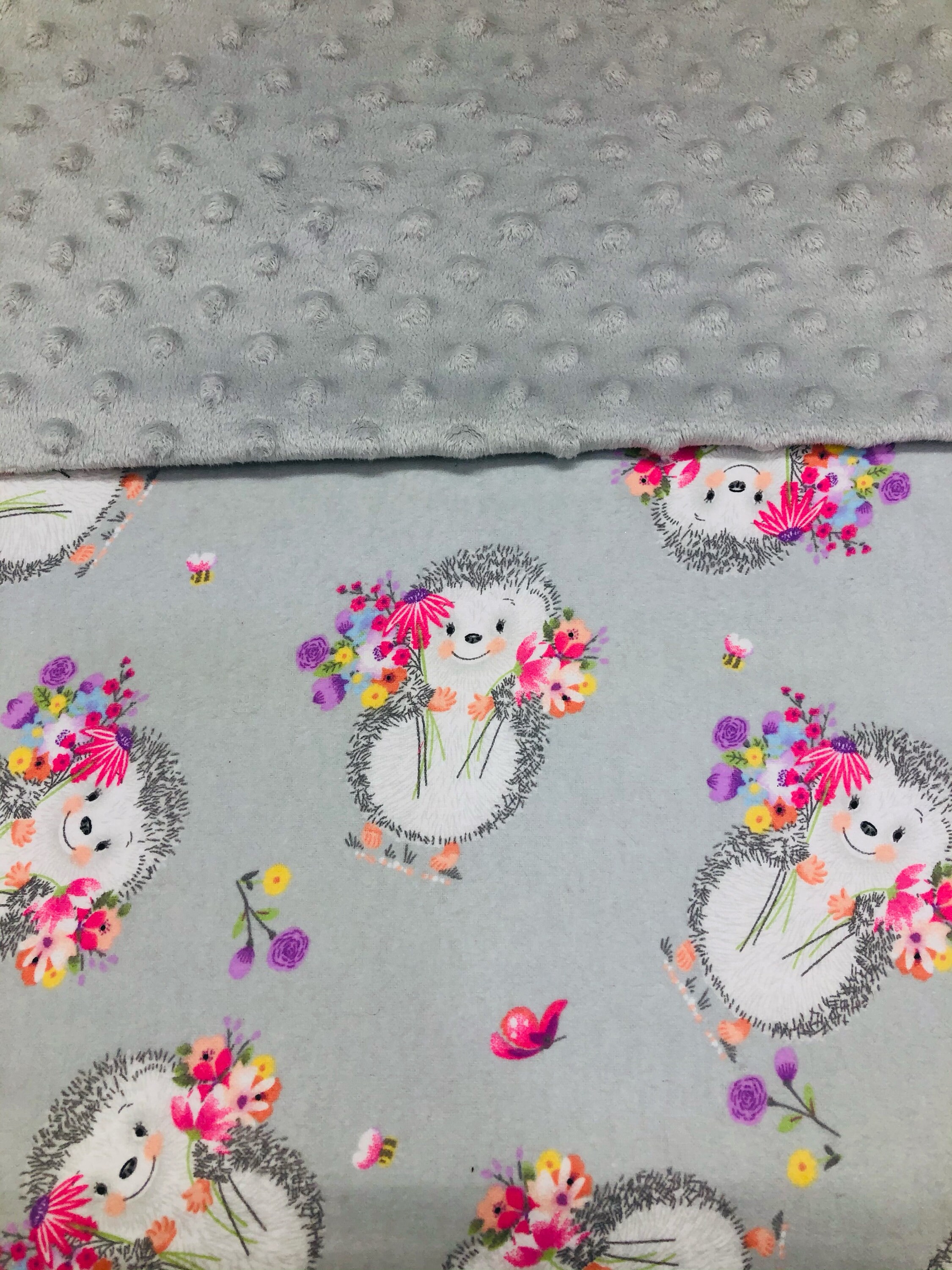 Hedgehog Baby Blanket / Hedgehog Blanket With Name /hedgehog | Etsy