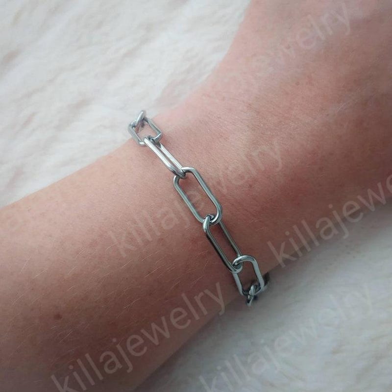 Chunky Paperclip Bracelet - Etsy
