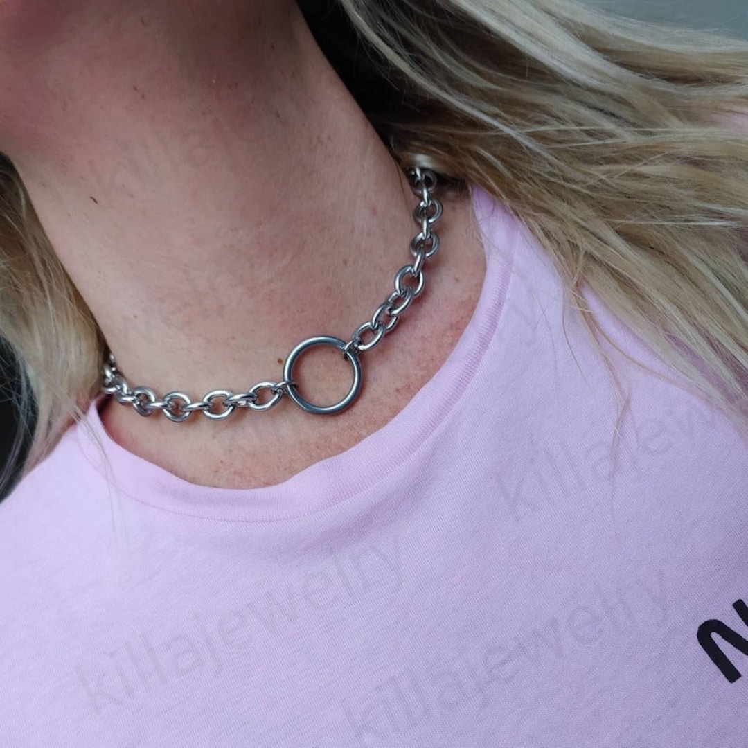 Chunky Stainless Steel O Ring Choker: Punk Grunge Collar - Etsy