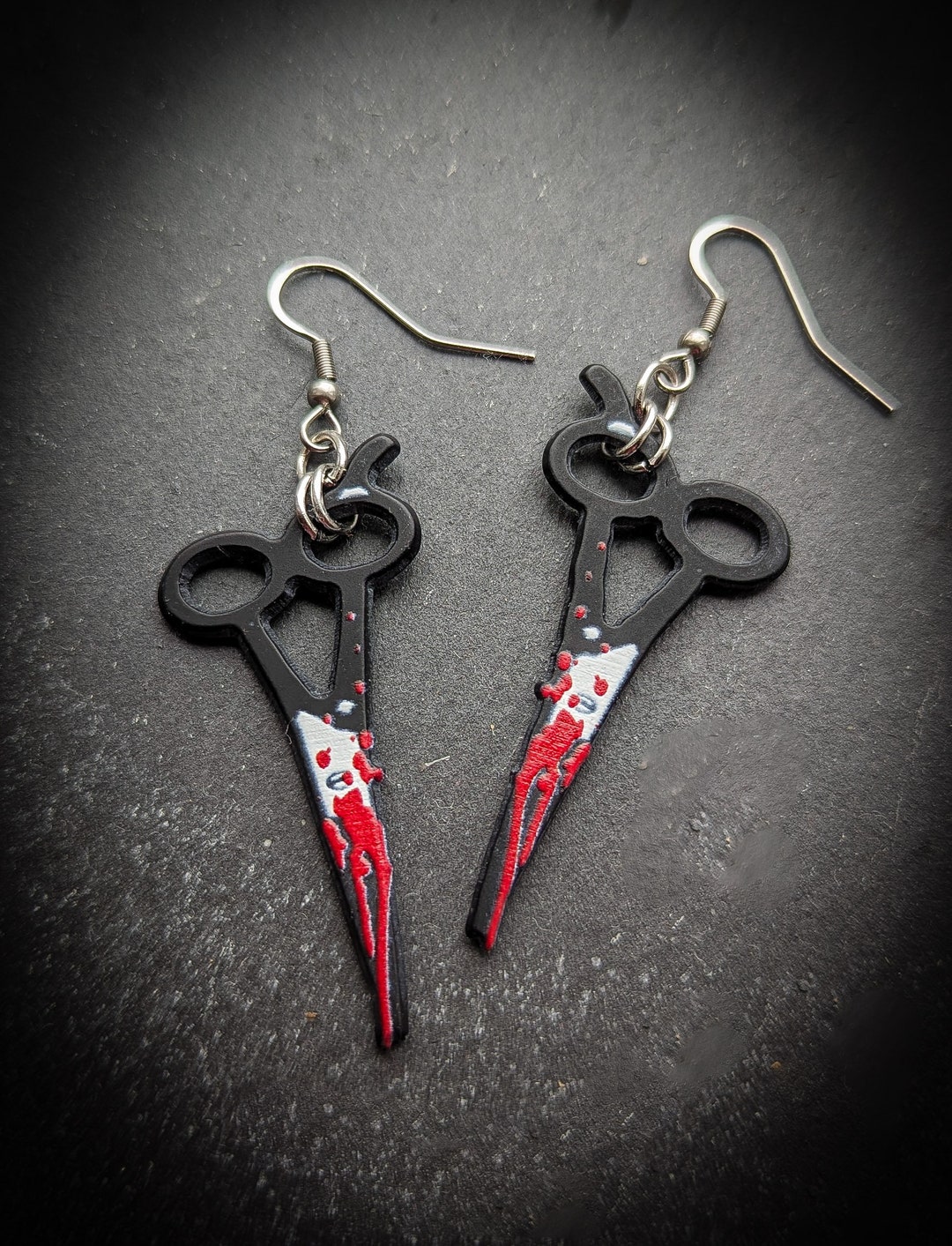 Bloody Scissor Halloween Earrings - Etsy