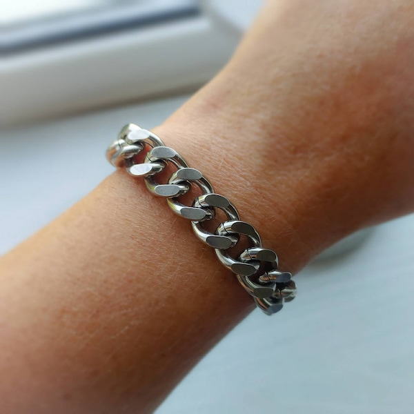 Thick Chain Bracelet - Etsy