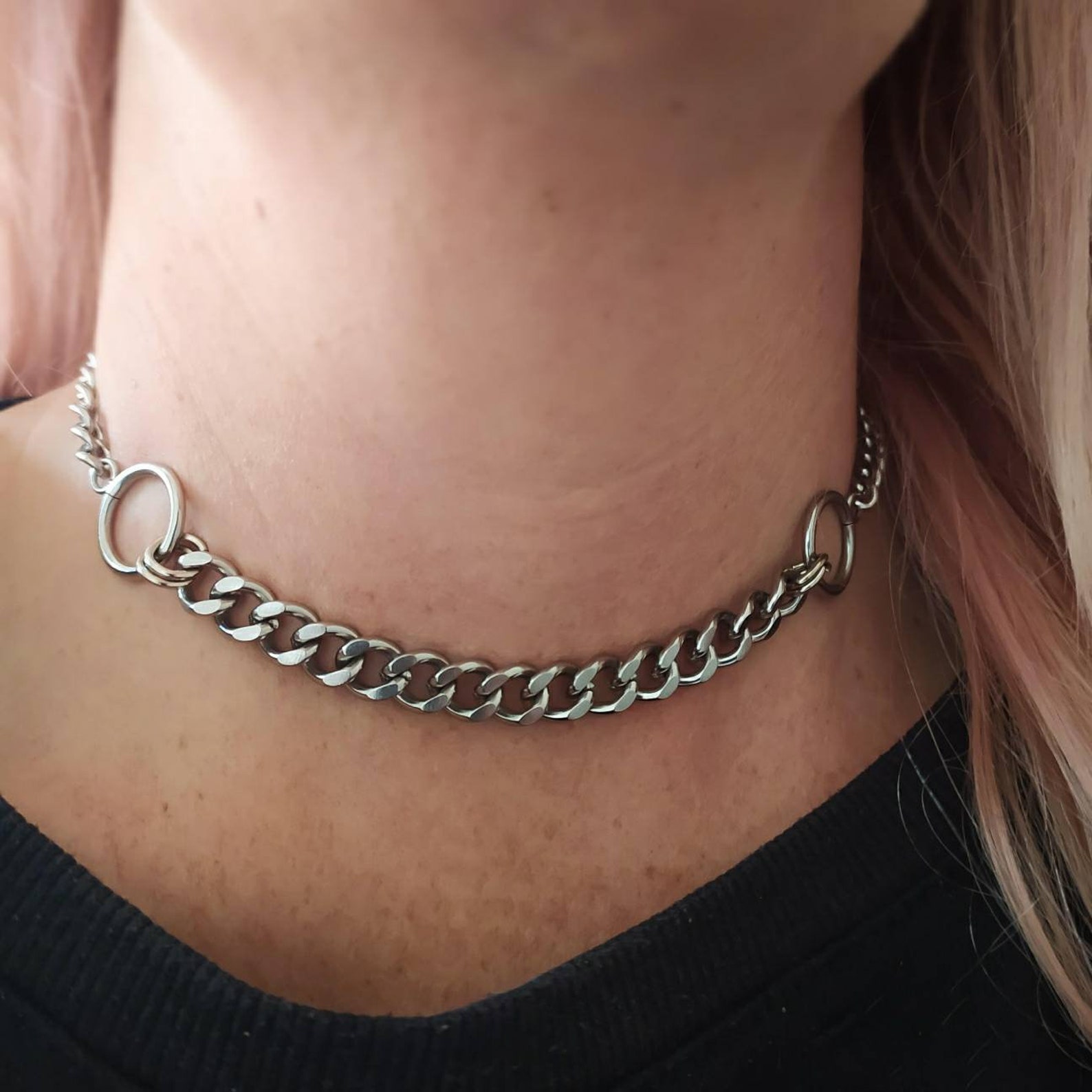 Chunky Chain Choker Necklace Women's Choker Curb Chain - Etsy