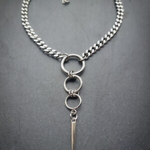 Multiple O Ring and Spike Chain Necklace - Etsy