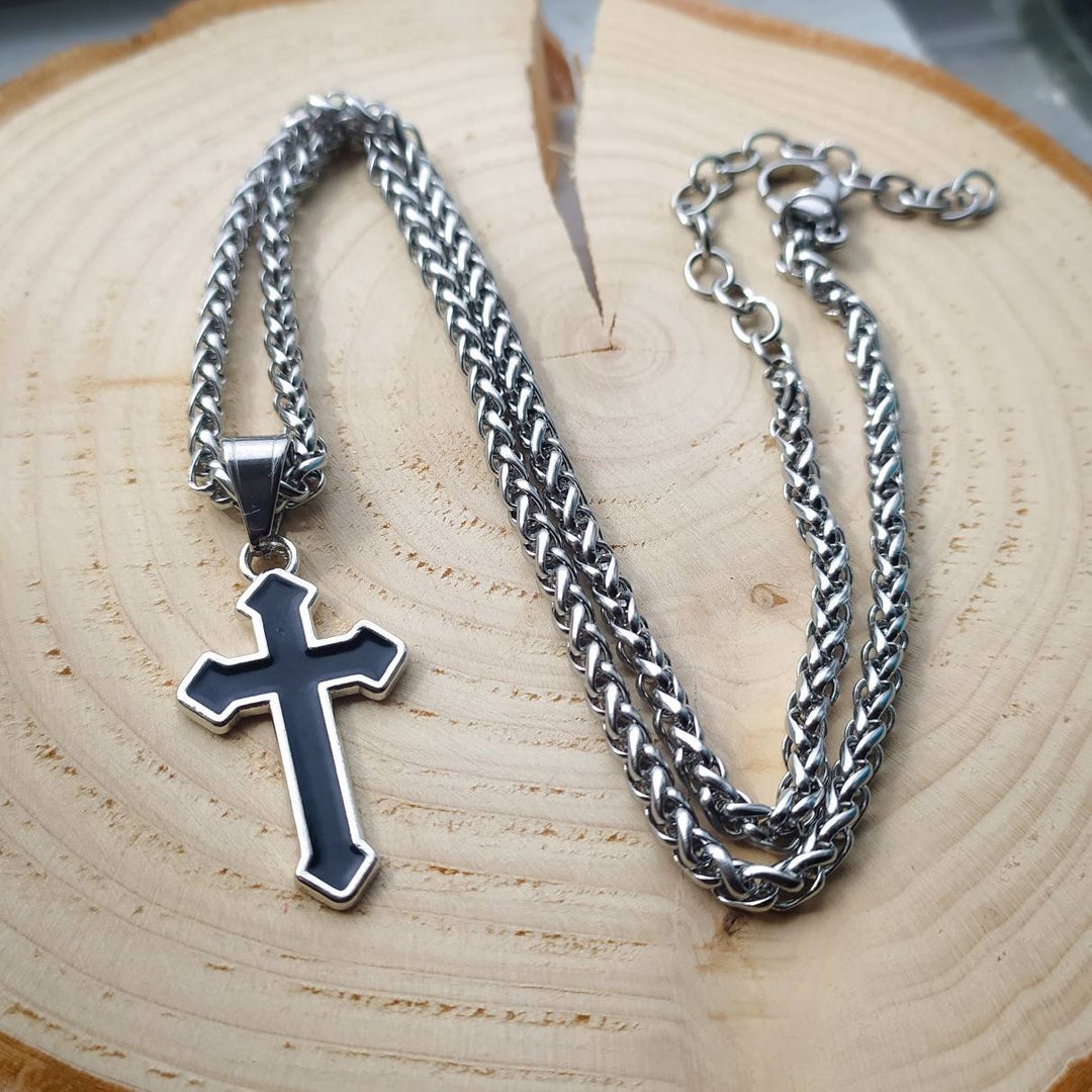 Cross Pendant Necklace, Gothic Cross, Black Cross, Women's Necklace ...